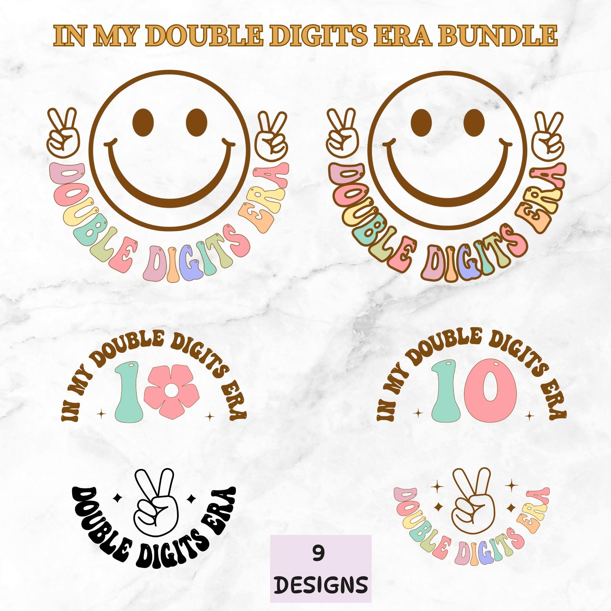 Double Digits Era SVG Bundle: 10th Birthday Design (digital Files) - Etsy