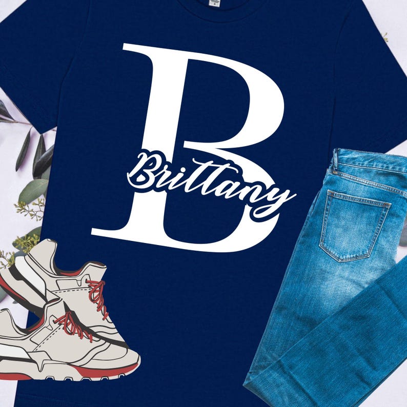 Custom Initial Name SVG: Split Monogram Cut File (digital Download) - Etsy