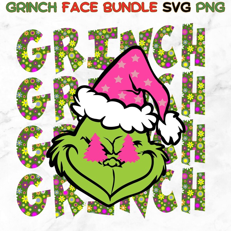 Layered Face SVG PNG Layered Grinch Face Svg Grinch Face - Etsy