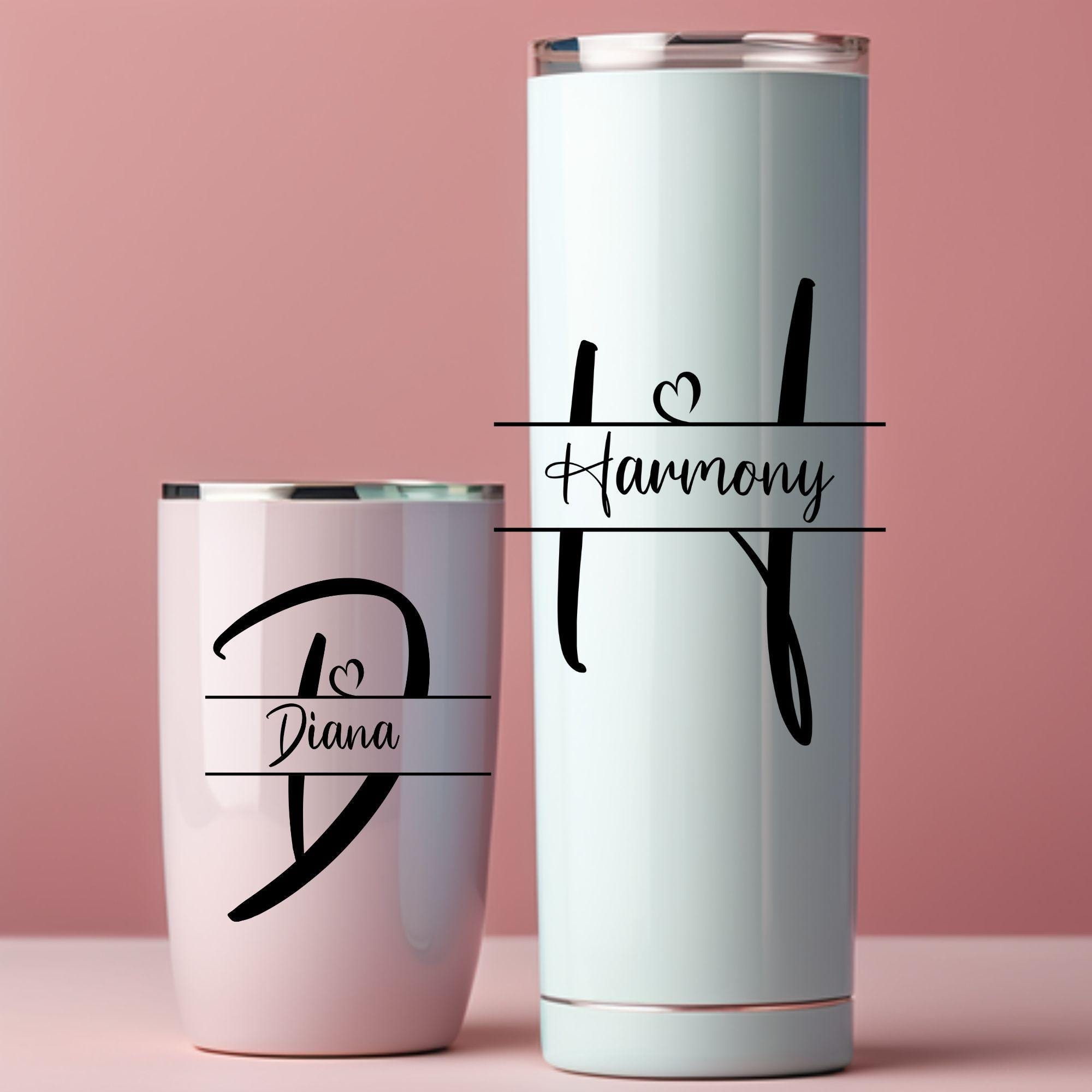 Heart Split Monogram SVG, Script Split Monogram PNG, Handwriting ...