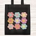 Colorful Flowers Svg Png, Flower Design Tote Bag Svg Png, Retro Flowers ...