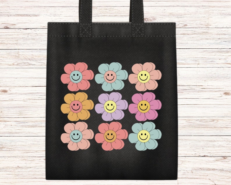 Colorful Flowers Svg Png Flower Design Tote Bag Svg Png - Etsy