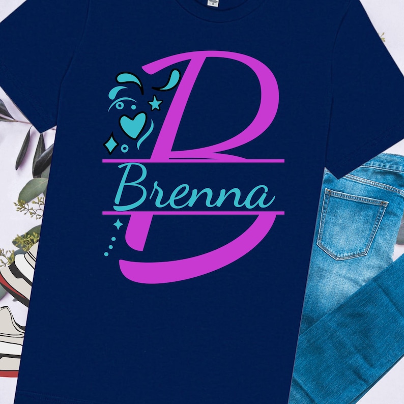 Split Monogram Png, Alphabet Monogram Files, Custom initial Name PNG ...