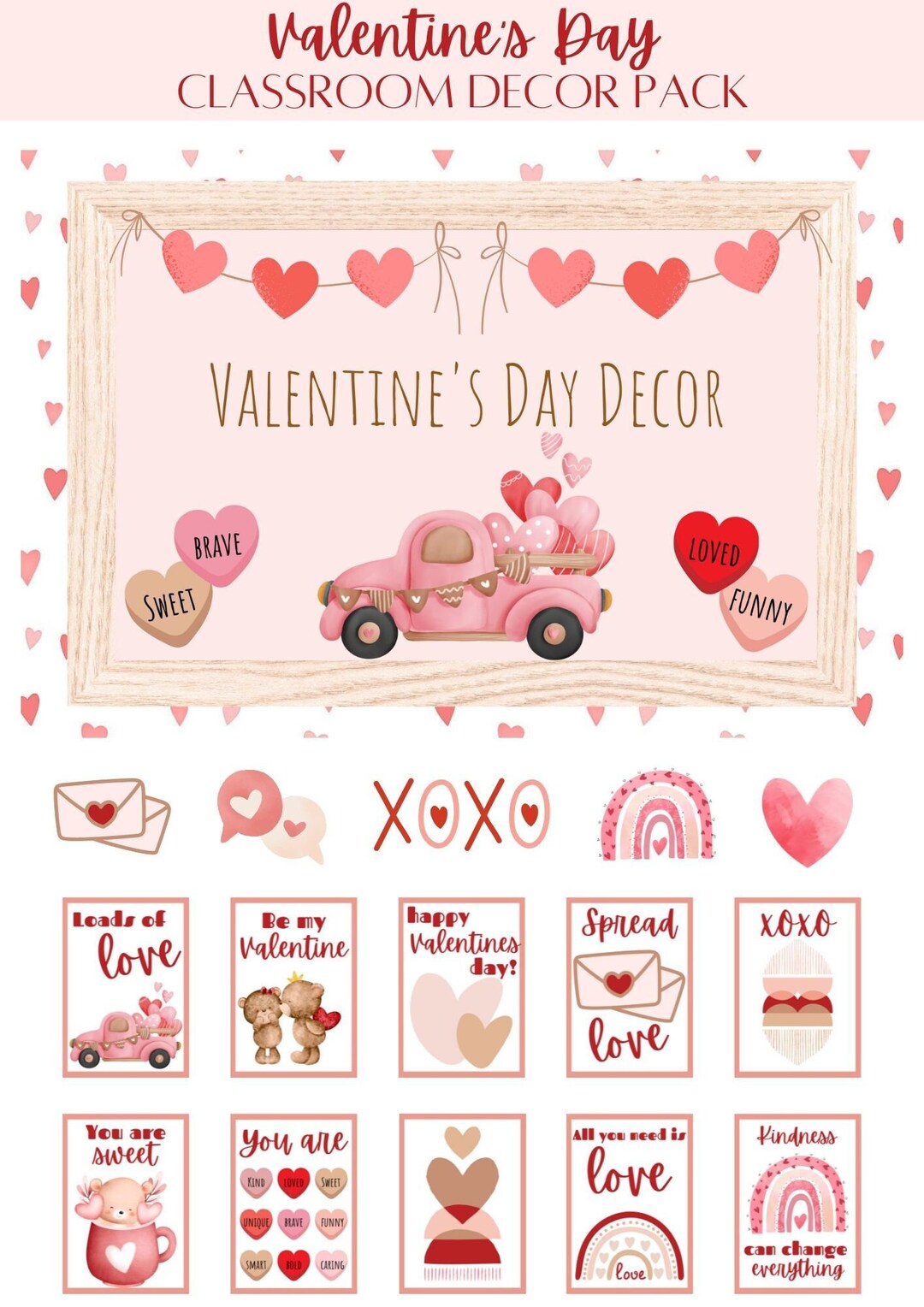Printable Valentines Day Decorations | Classroom Wall Art for ...