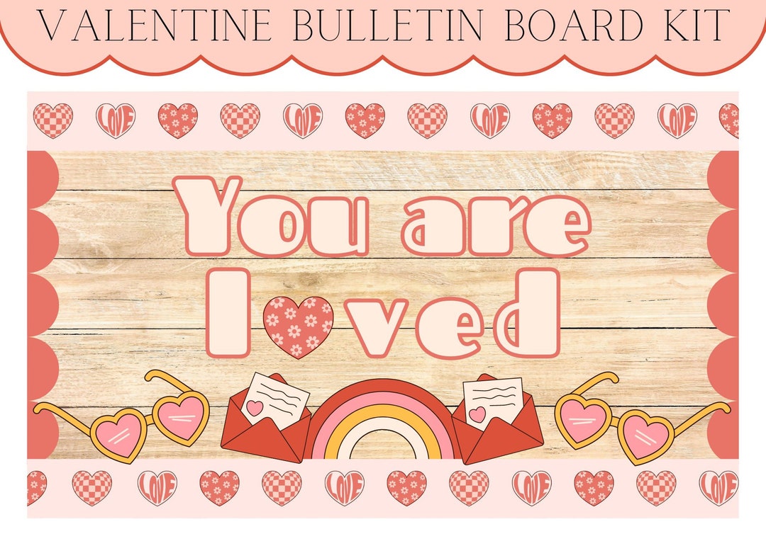 Valentine's Day Bulletin Board Kit - Printable Decor for Classroom or ...