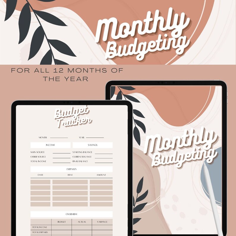 Monthly Budgeting Planner, Digital Budget Planner, Budget Template, Printable Budget Planner ...