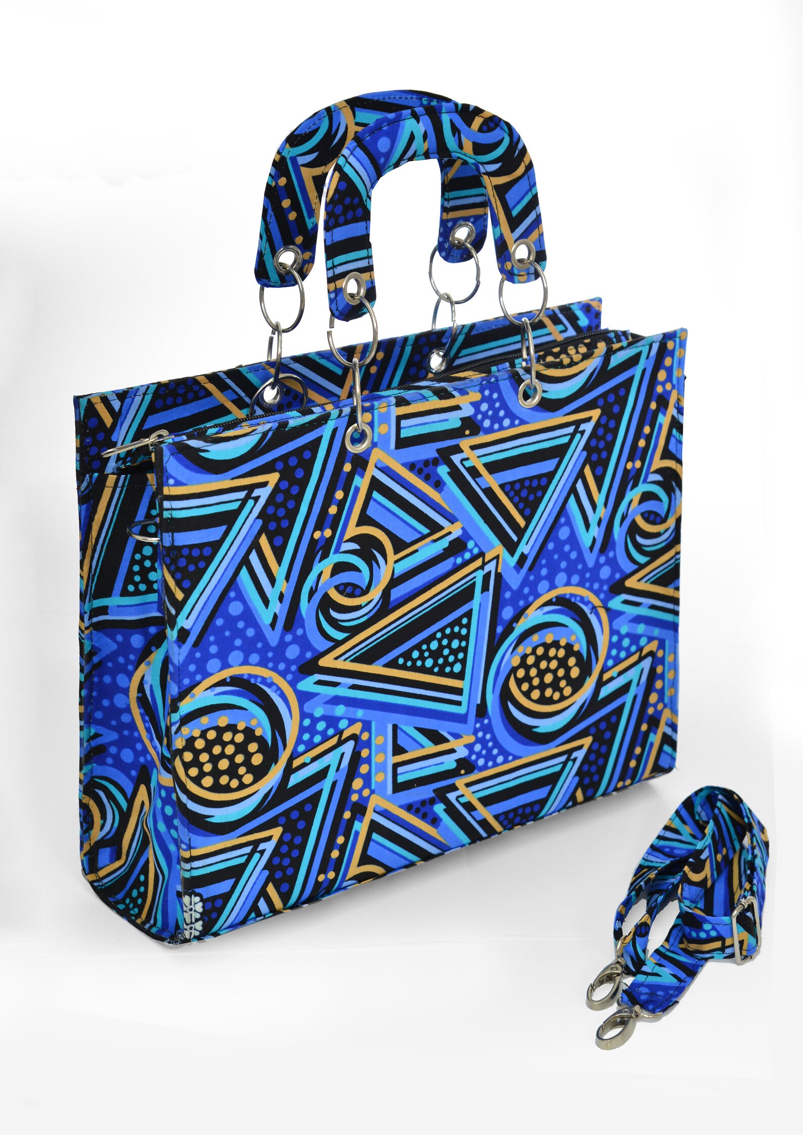 Naikit African Ankara Print Tote Bag With Carry Strap. Beautiful Gift ...