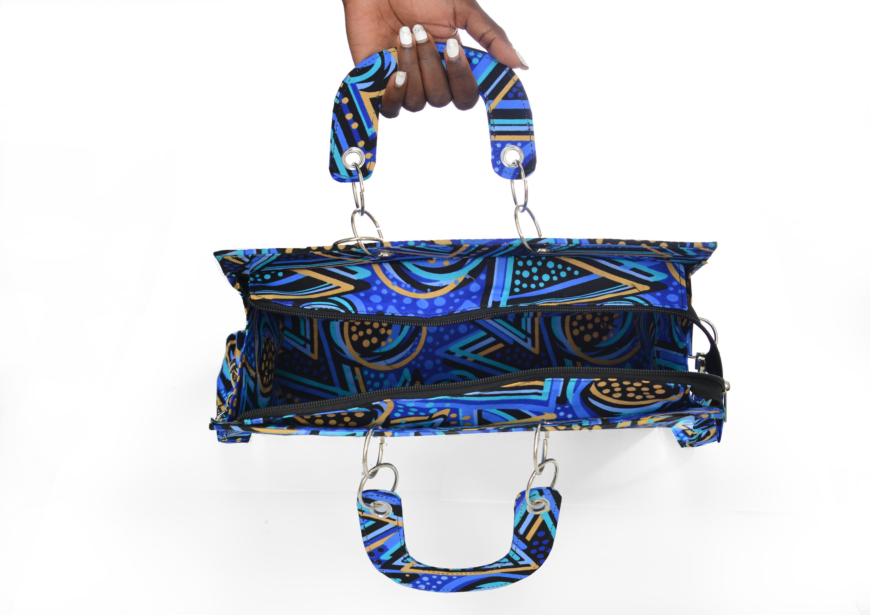 Naikit African Ankara Print Tote Bag With Carry Strap. Beautiful Gift ...