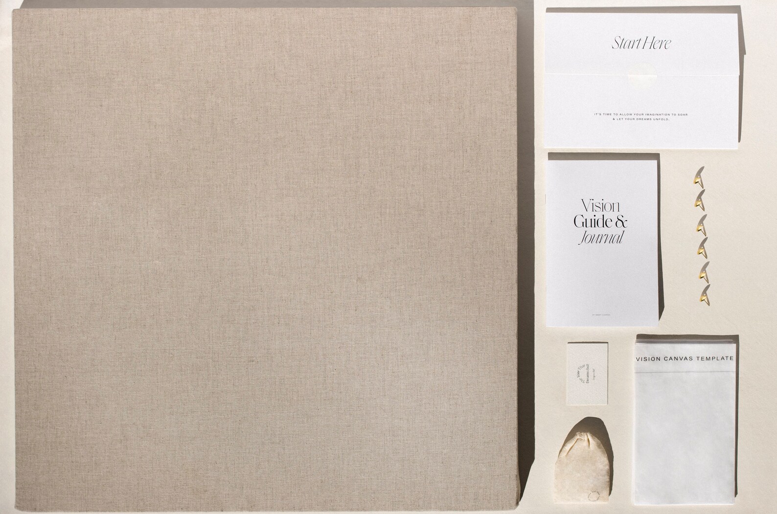 Modern Vision Board Kit With Linen Pinboard Bulletin Board - Etsy