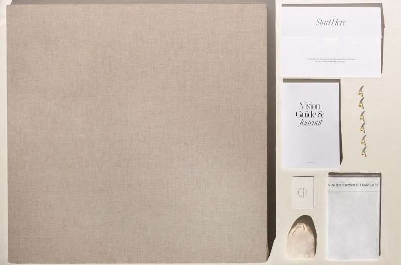 Modern Vision Board Kit With Linen Pinboard Bulletin Board - Etsy