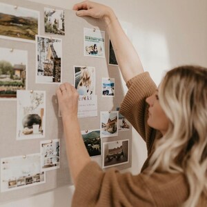 Modern Vision Board Kit With Linen Pinboard Bulletin Board - Etsy