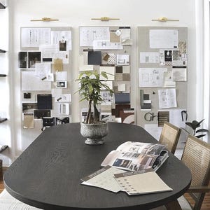 LARGE CUSTOM Frameless Neutral Linen Pin Board | Linen Pin Board ...