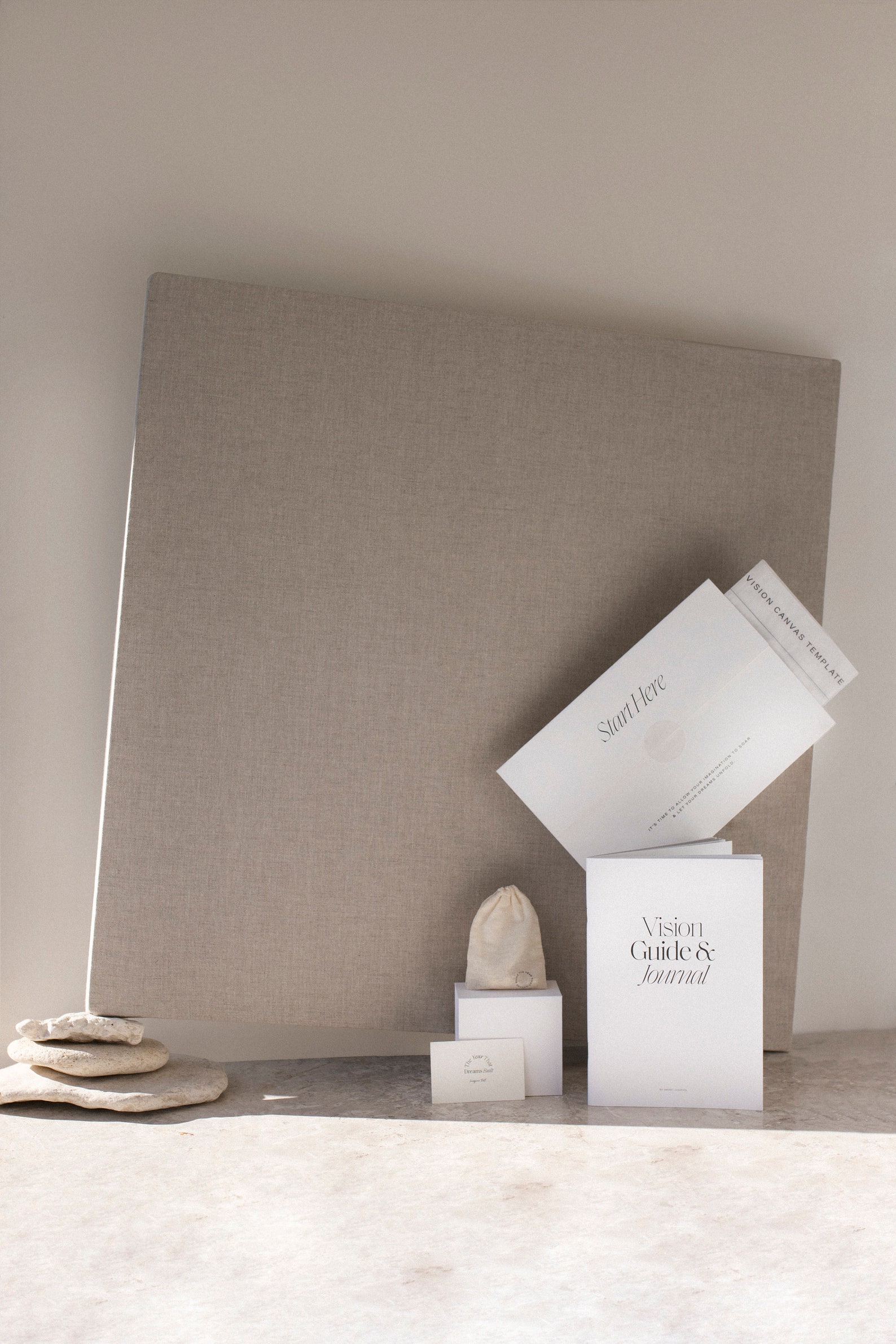 Modern Vision Board Kit With Linen Pinboard Bulletin Board - Etsy