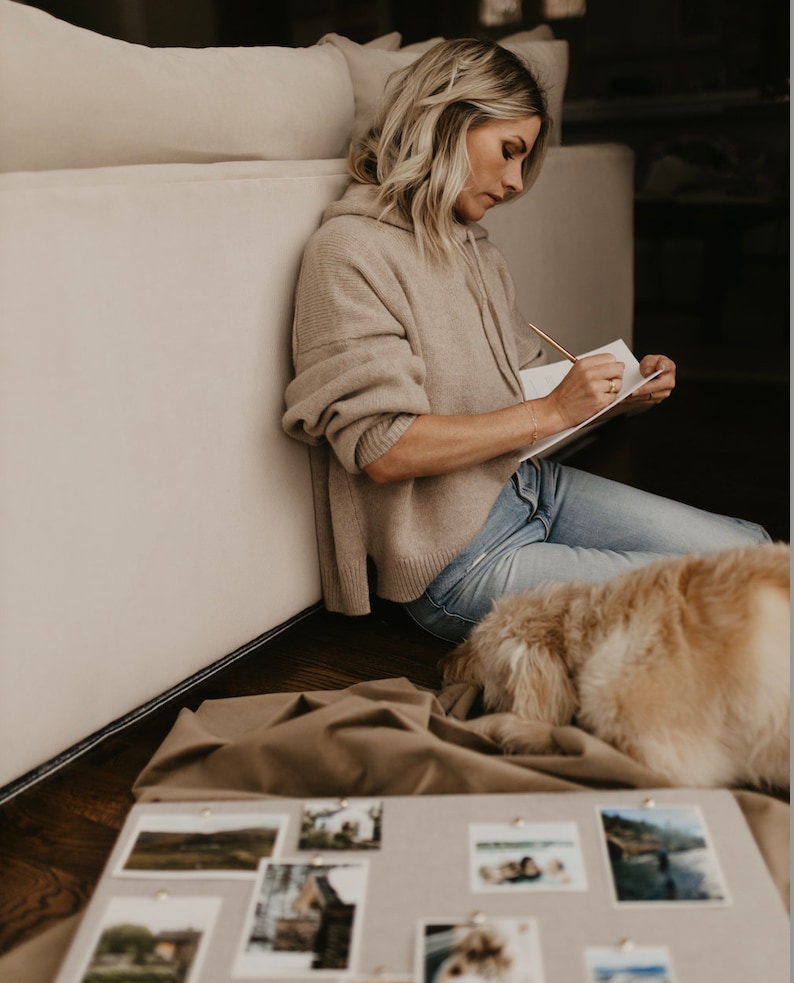 Modern Vision Board Kit With Linen Pinboard Mood Board - Etsy