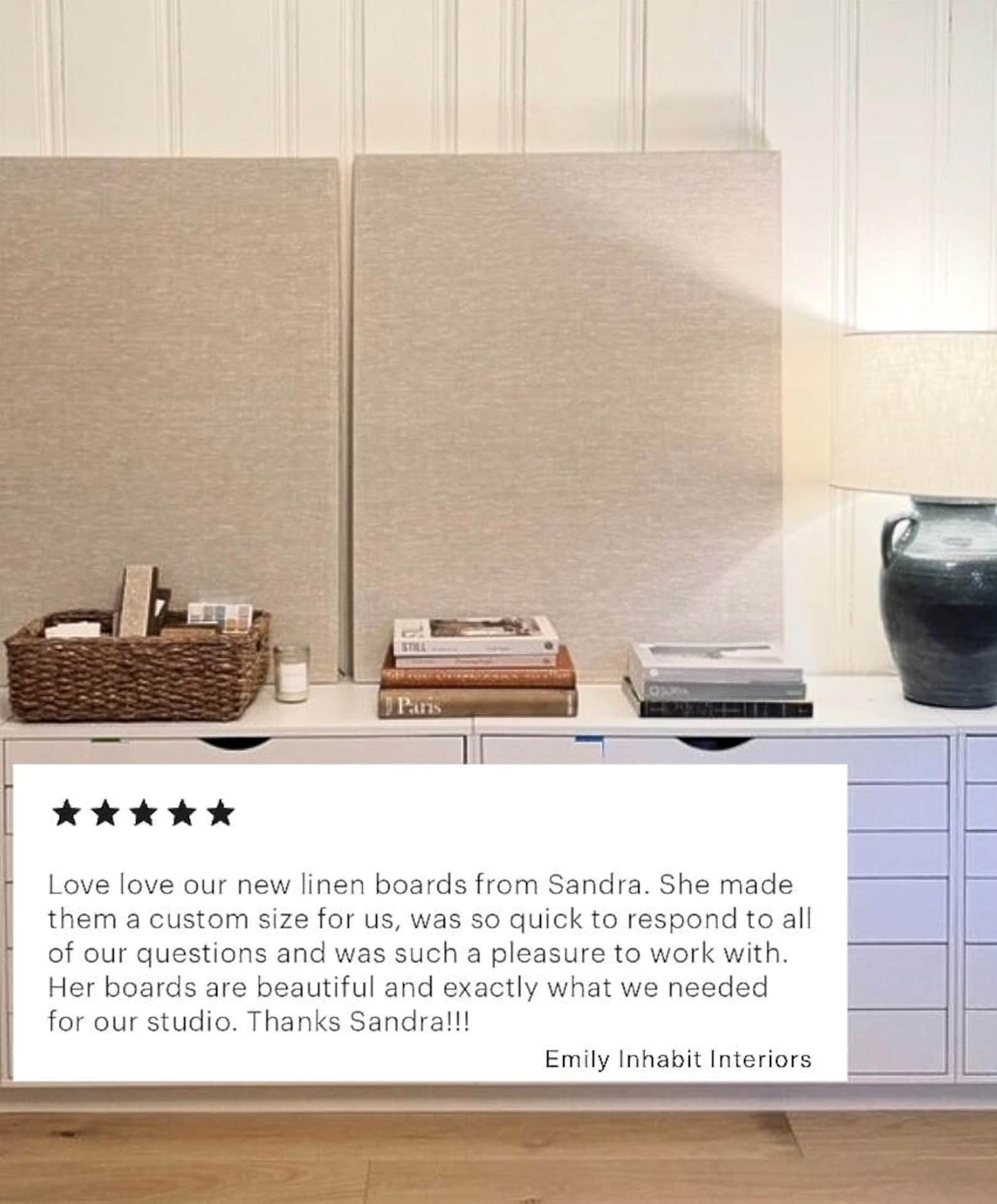 LARGE CUSTOM Frameless Neutral Linen Pin Board | Linen Pin Board ...