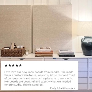 LARGE CUSTOM Frameless Neutral Linen Pin Board | Linen Pin Board ...