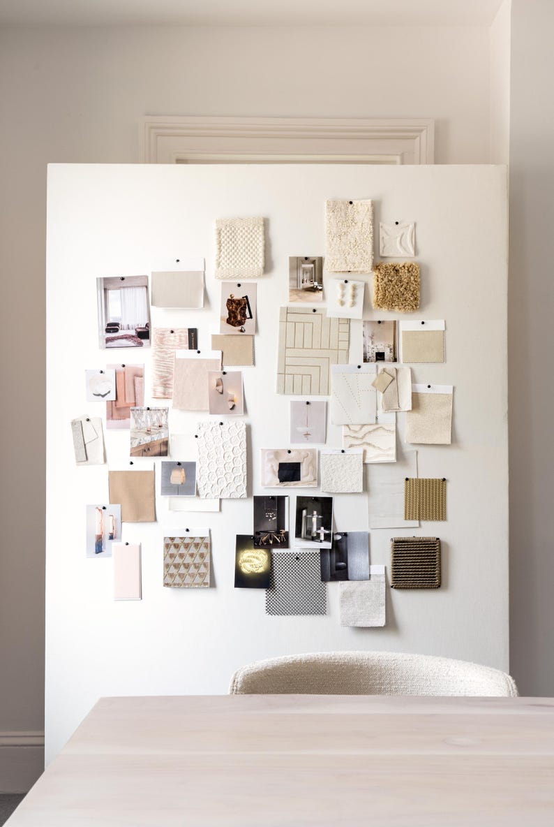 LARGE CUSTOM Frameless Neutral Linen Pin Board | Linen Pin Board ...