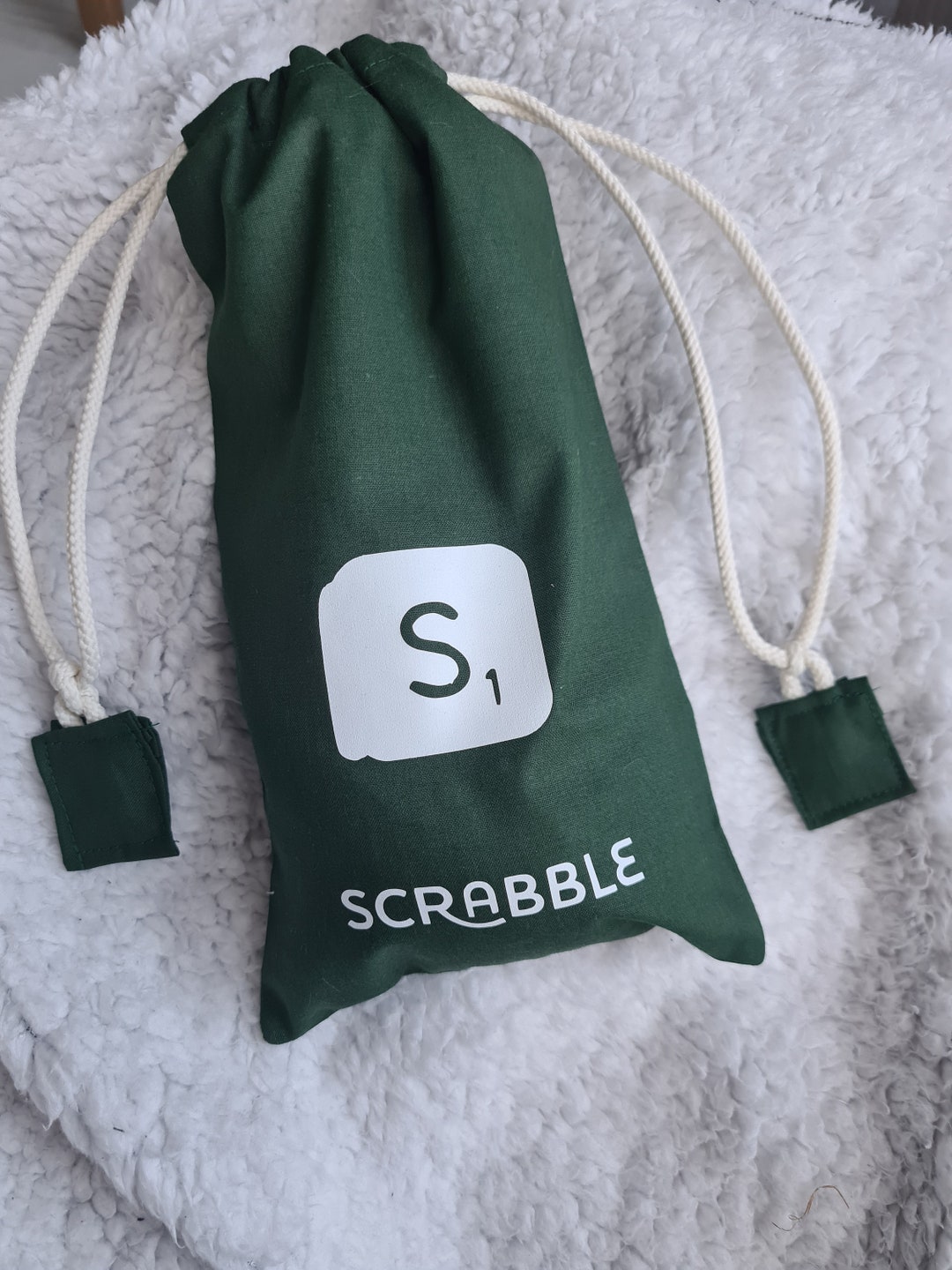 Scrabble Token Bag New Custom Hand Stitched Logo - Etsy