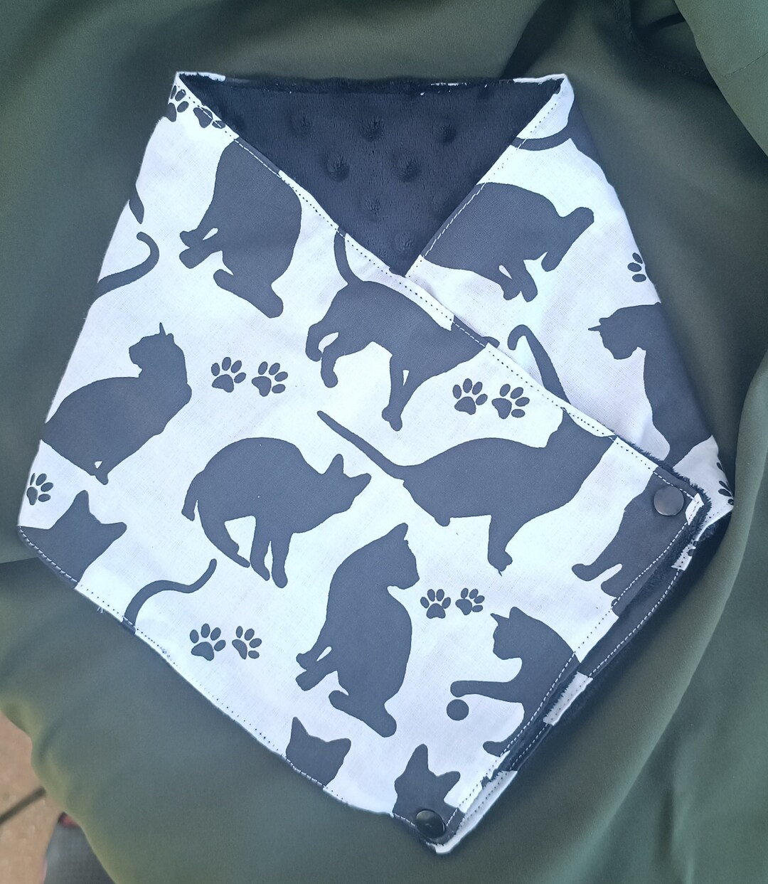 New Hand-sewn Black and White Cat Neck Warmer Snood Cat Snood - Etsy