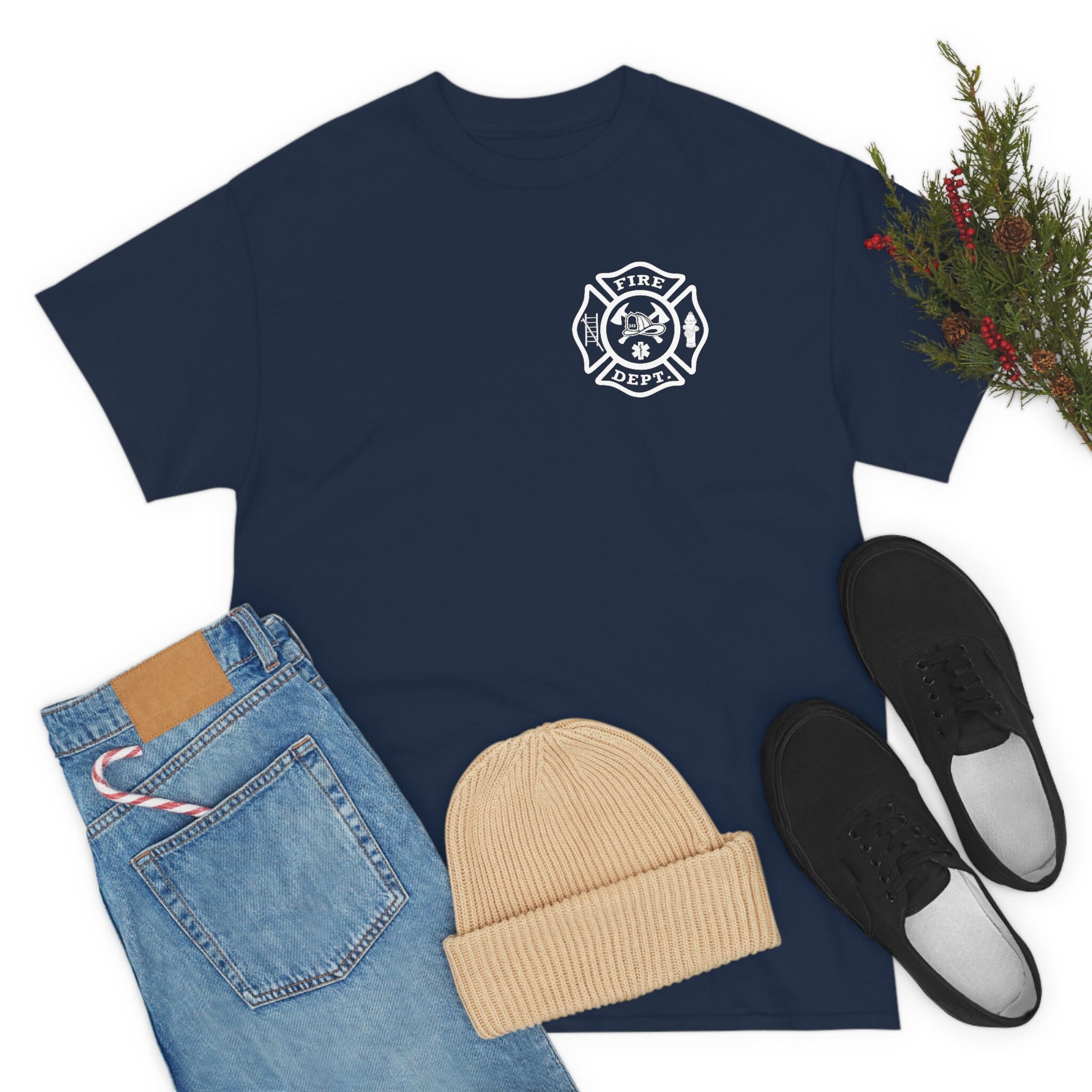 Fire Rescue T-shirt - Front and Back Design - Firefighter - Fire ...