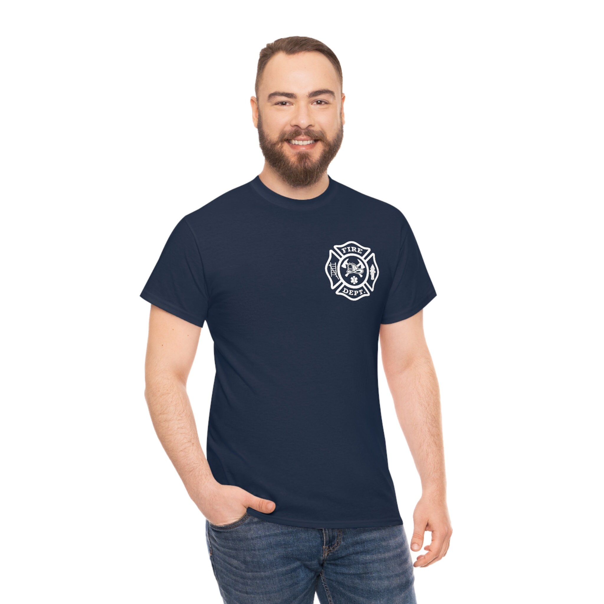 Fire Rescue T-shirt - Front and Back Design - Firefighter - Fire ...