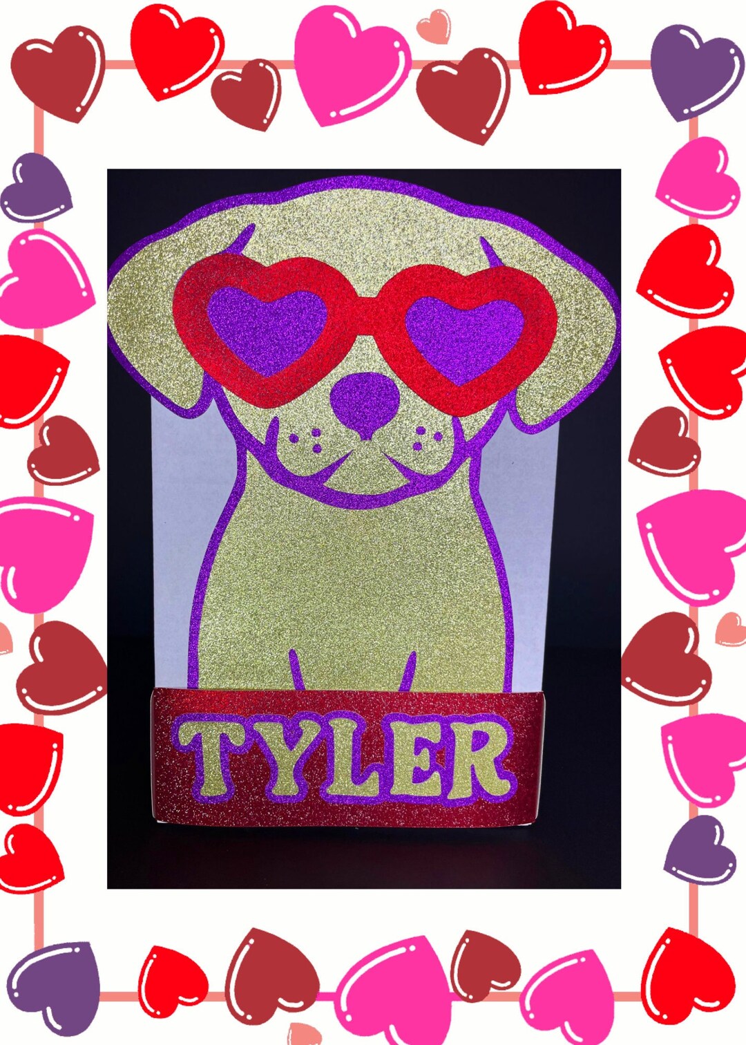 Personalized Dog Valentine Box Kit, Decorated Valentine Box for Kids ...