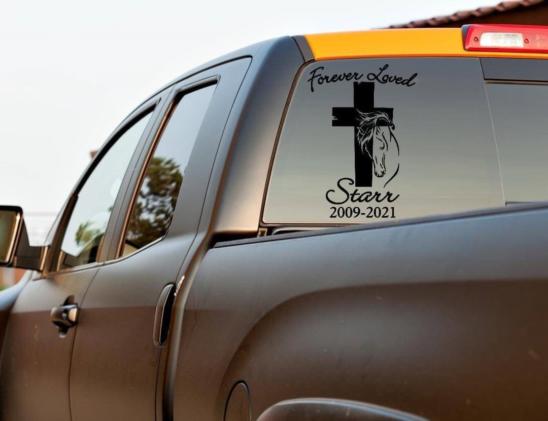 9 Colors, Custom Horse Memorial Vinyl Decal, Horse Memorial Sticker ...