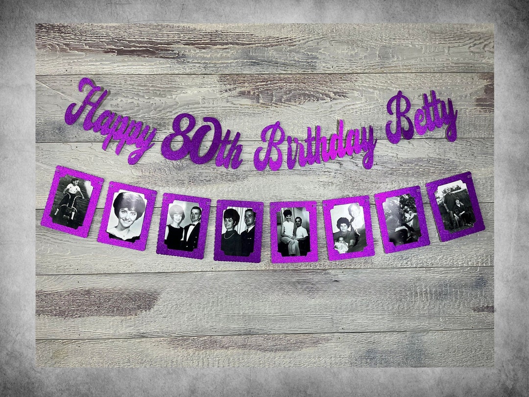 24 Colors, Happy Birthday Photo Banner, Add A Name, Birthday Decor ...