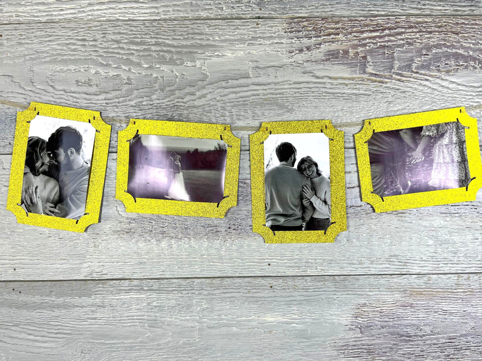 4X6 & 5X7 Photo Banner SVG, DIY Banner, Birthday Banner Svg, Bridal ...