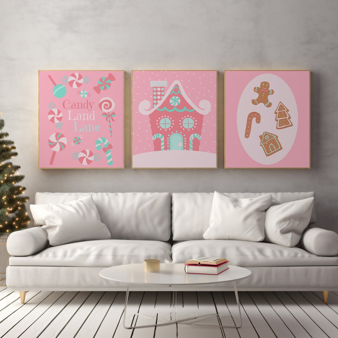 Gingerbread House Wall Prints Digital Download Christmas - Etsy