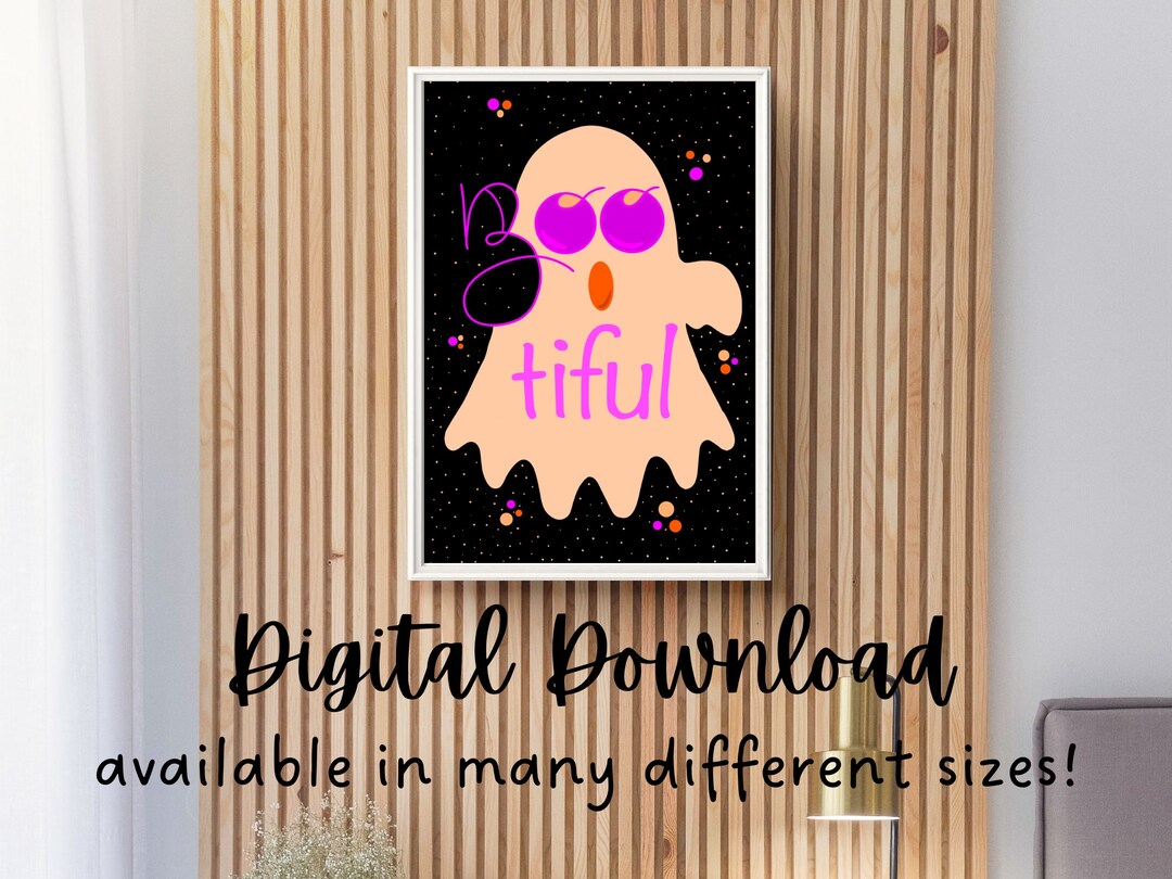 Ghost Halloween Printable, Boo Halloween Decor, Ghost Printable ...