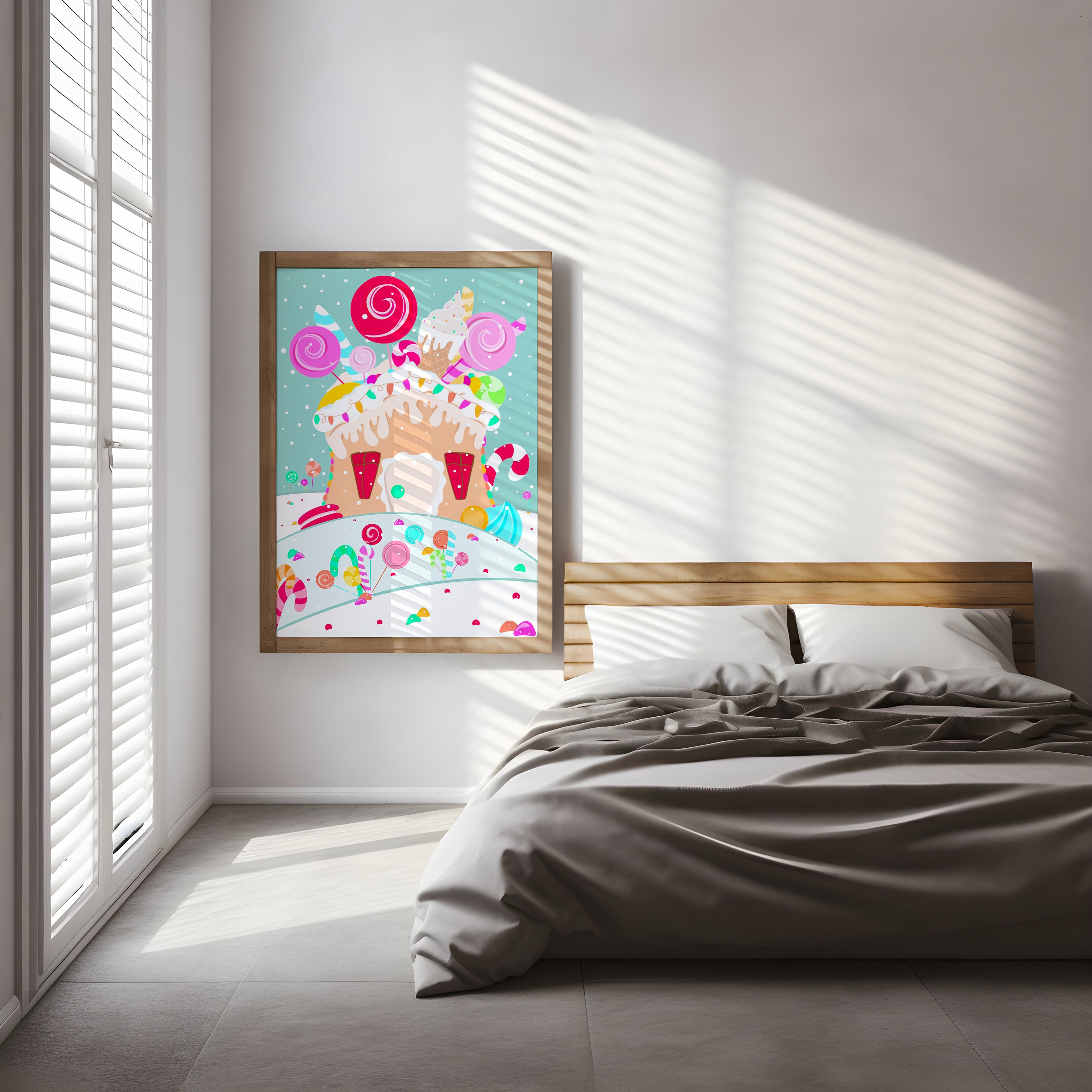 Christmas Candyland Wall Art-candyland Christmas Print-candyland ...