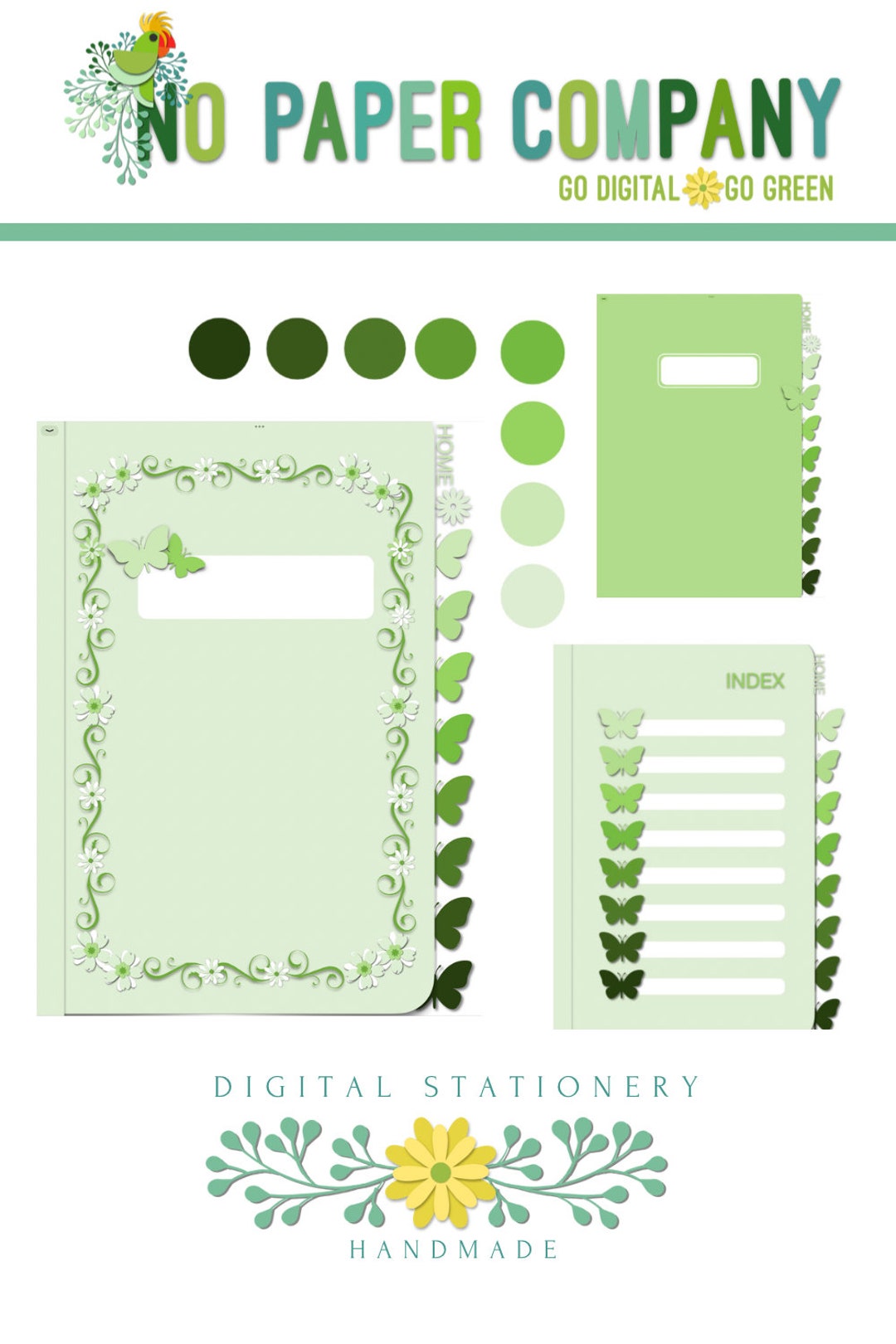 Digital Notebook Cover and Dividers - Etsy