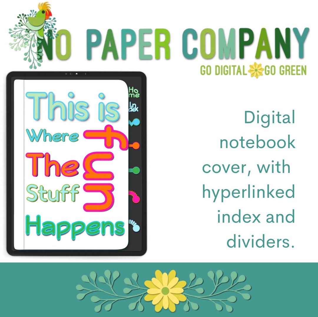 Digital Notebook Cover and Dividers - Etsy