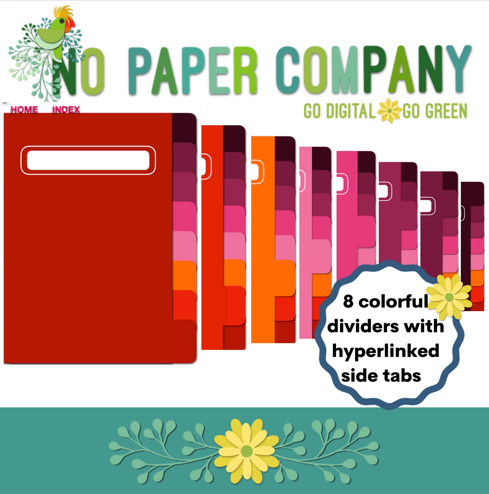 Monogrammed Notebook Cover and Dividers - Etsy