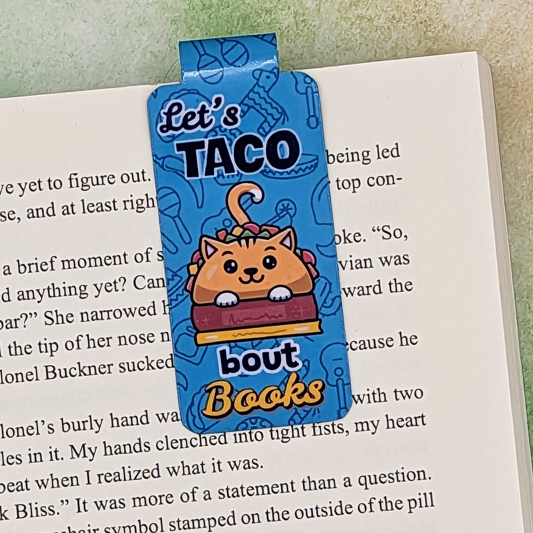 Let's Taco Bout Books - Magnetic Bookmark - Etsy