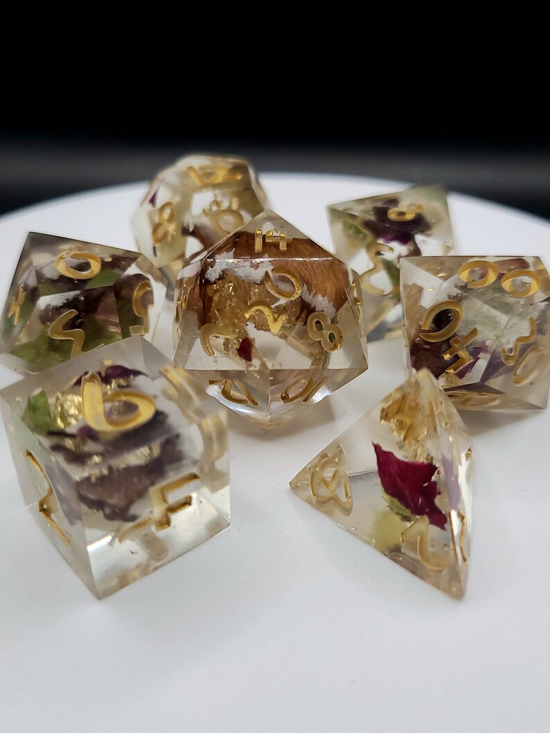 Spring Court ACOTAR Set Green and Gold Handmade Sharp Edge Resin, 7 ...