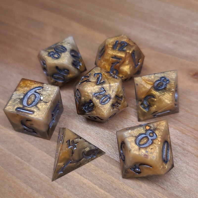 Gold Dice Set - Etsy