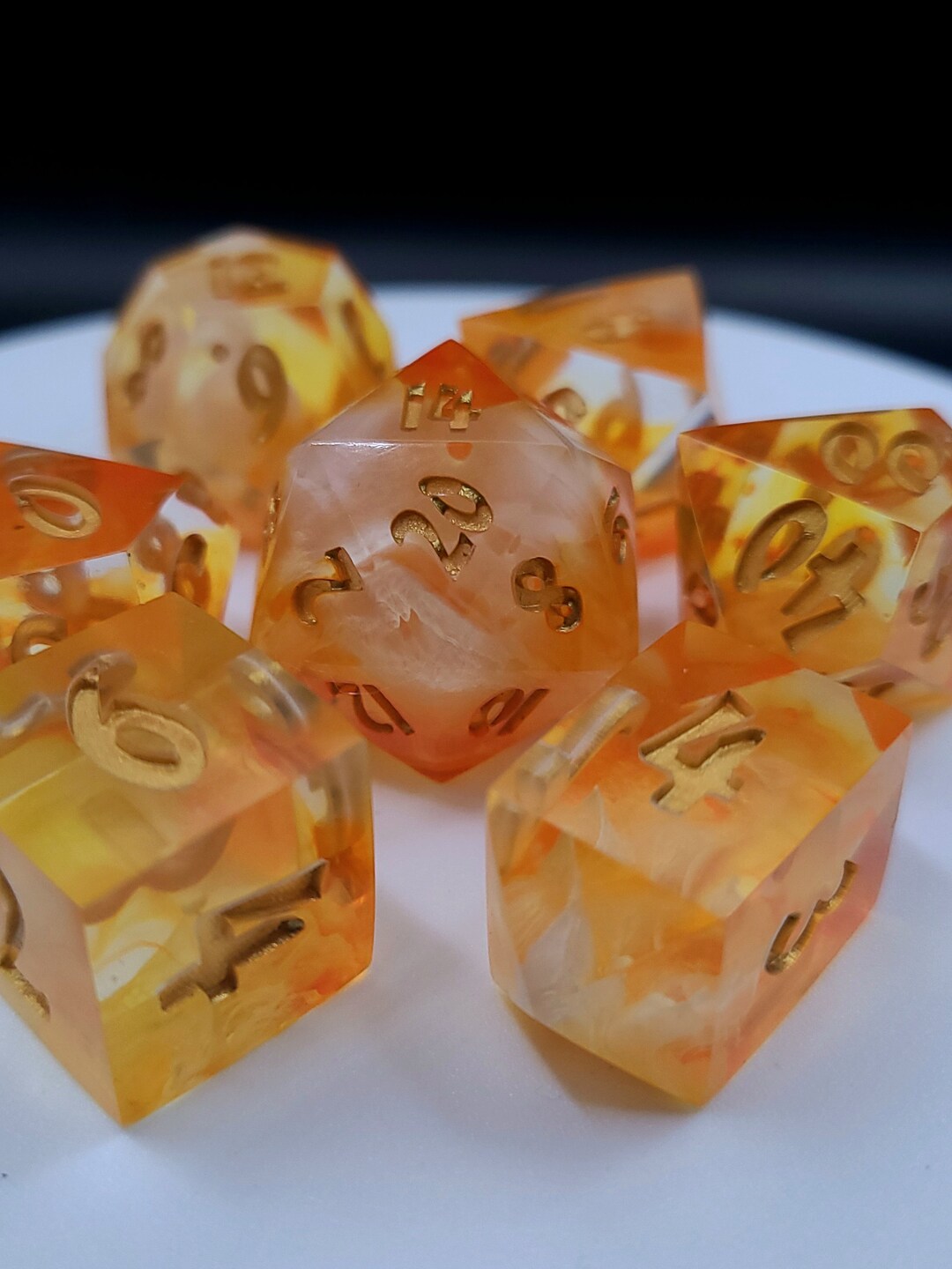 Autumn Court ACOTAR Set - Orange and Gold Handmade Sharp Edge Resin, 7 ...