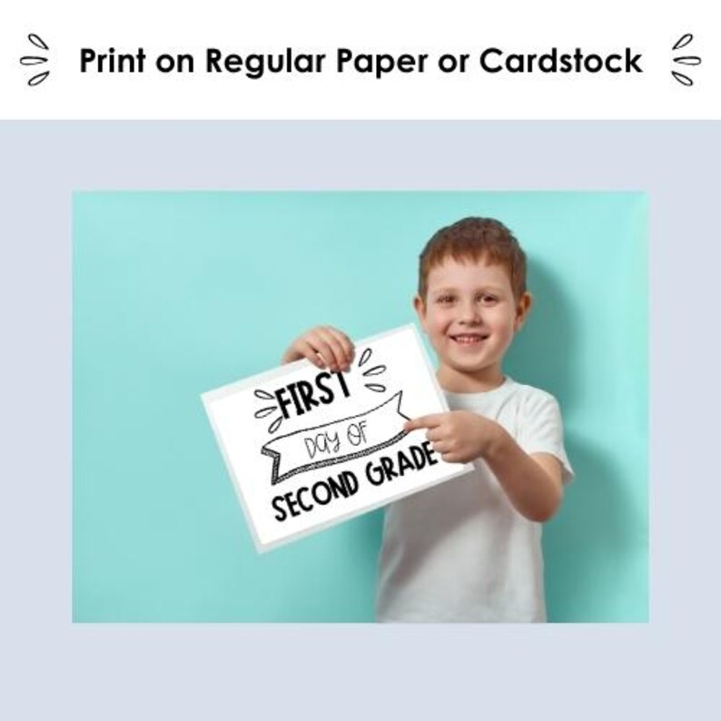 First Day of School PRINTABLE Signs | All Grades | Back to School ...