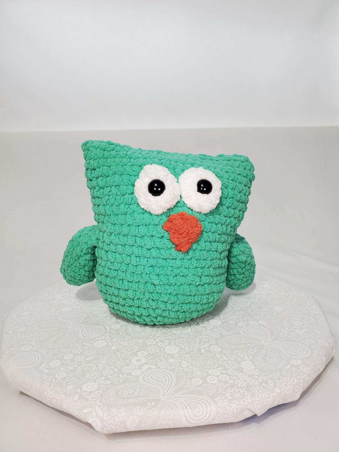 Crochet Stuffed Animal Owl, Teal - Etsy
