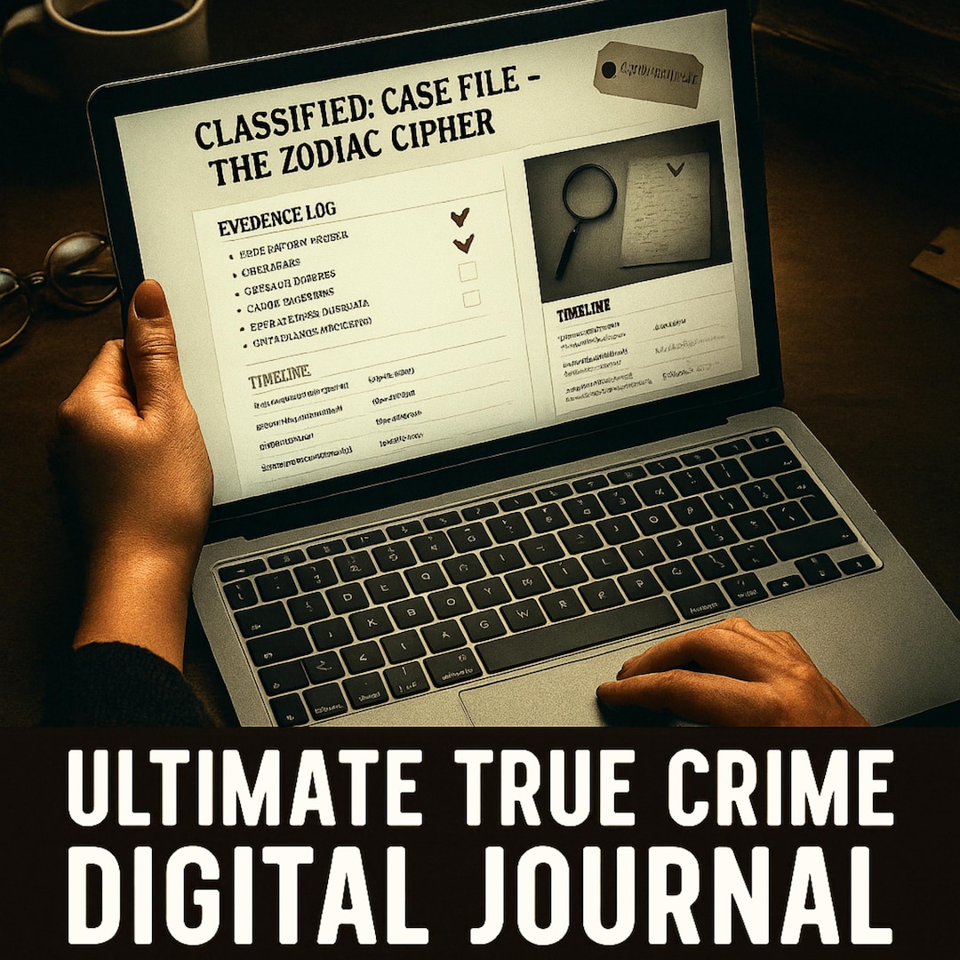 Digital True Crime Journal, Interactive Murder Mystery Log, Podcast ...