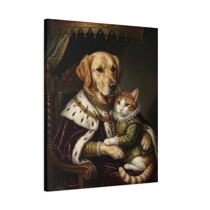 Custom Royal Renaissance Pet Portrait, Funny Personalized Dog or Cat ...