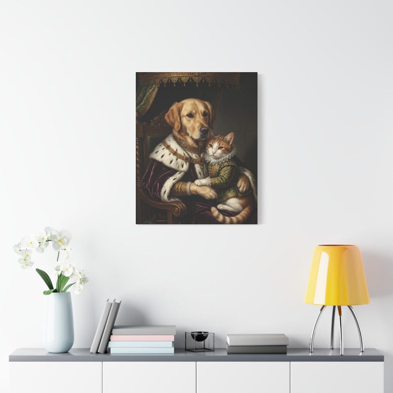 Custom Royal Renaissance Pet Portrait, Funny Personalized Dog or Cat ...