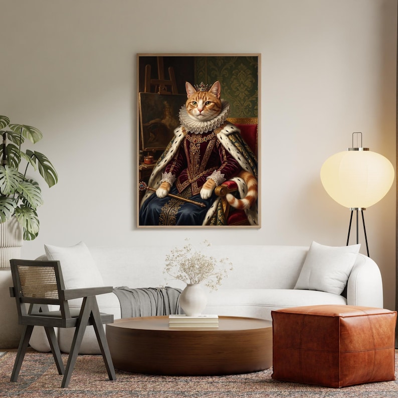 Custom Royal Renaissance Pet Portrait, Funny Personalized Dog or Cat ...