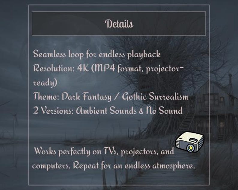 Dark Fantasy Living Tree Animation | 4K Seamless Loop (digital Download ...