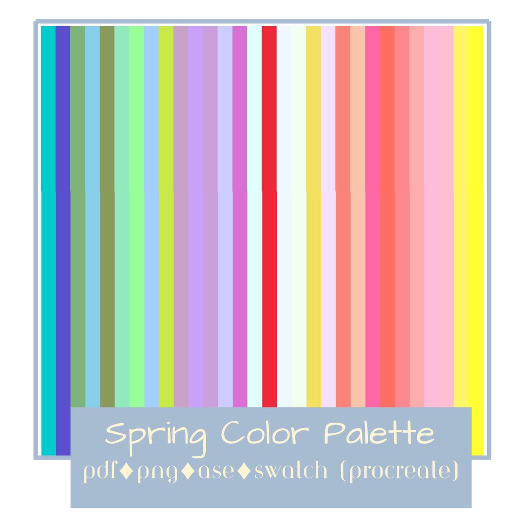 Spring Color Palette Hex Codes Swatches - Etsy UK