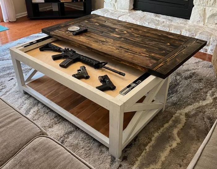 Secret compartment coffee table store