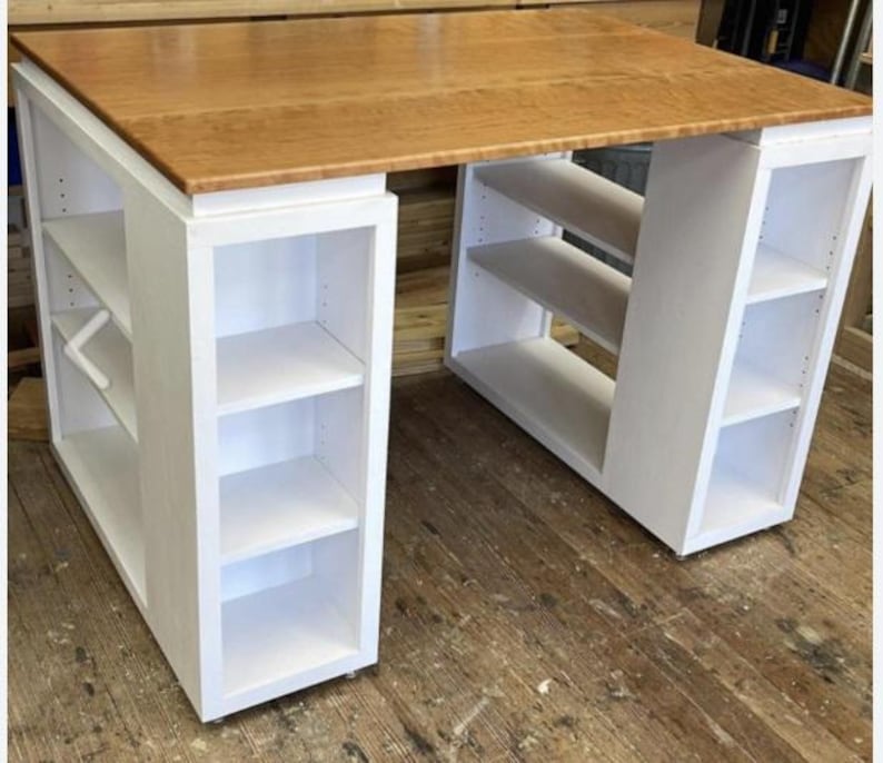 Craft Table With Adjustable Shelves, Sewing Table, Craft Station - Etsy