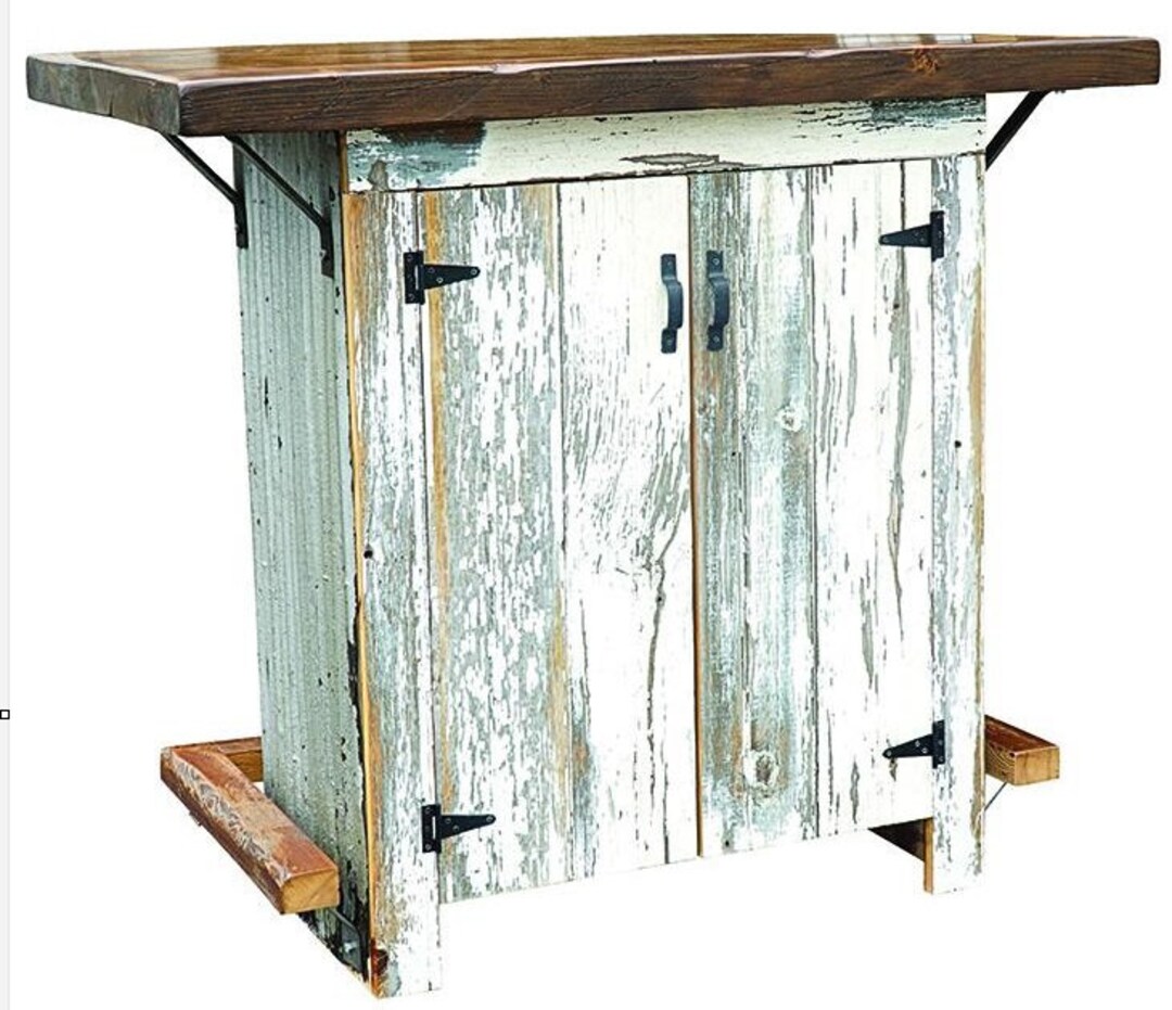 Rustic Wood Bar - Bar Cart - Etsy